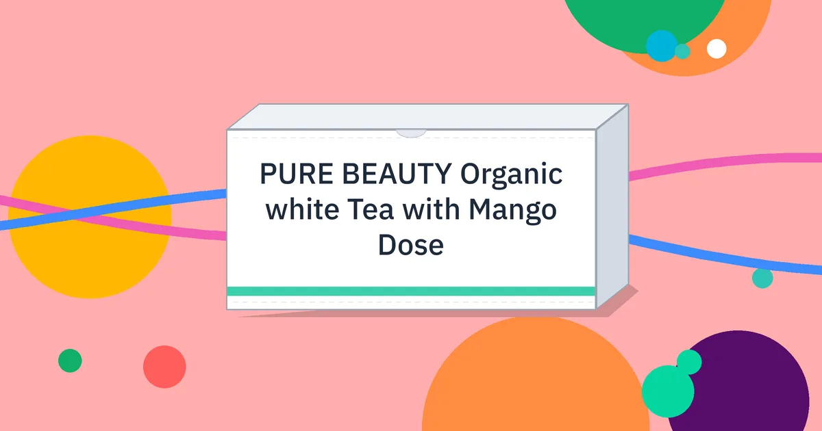 Symbolbild: Packung mit der Aufschrift PURE BEAUTY Organic white Tea with Mango Dose (PZN 13162827) – Verfügbarkeit und Bezug in Apotheken in Frankfurt am Main