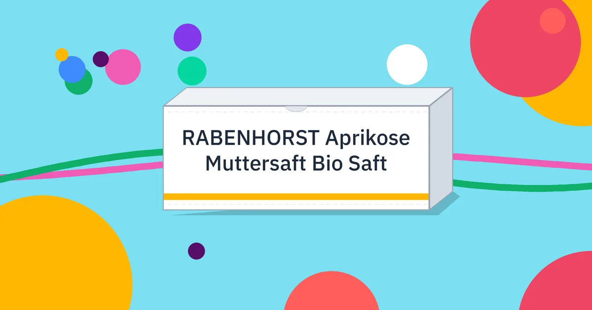 Symbolbild: Packung mit der Aufschrift RABENHORST Aprikose Muttersaft Bio Saft (PZN 18312473) – Verfügbarkeit und Bezug in Apotheken in Frankfurt am Main