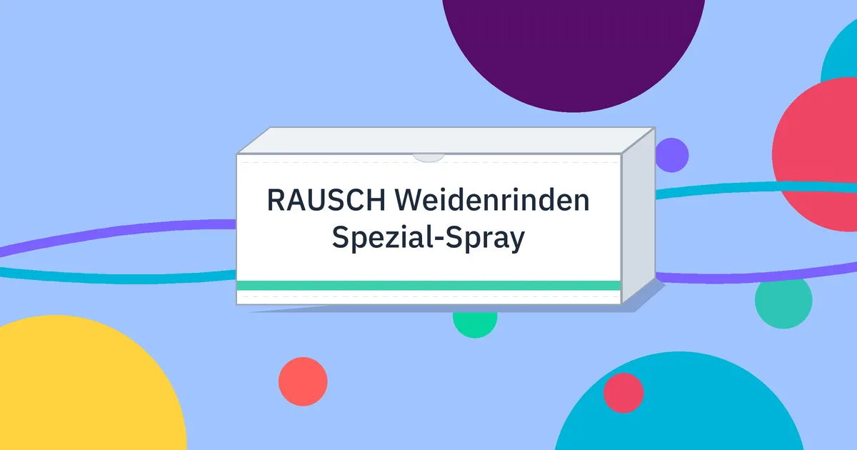 Symbolbild: Packung mit der Aufschrift RAUSCH Weidenrinden Spezial-Spray (PZN 13353059) – Verfügbarkeit und Bezug in Apotheken in Frankfurt am Main