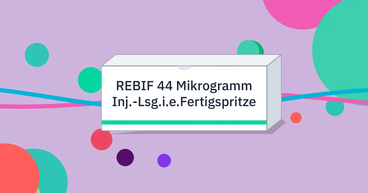 Symbolbild: Packung mit der Aufschrift REBIF 44 Mikrogramm Inj.-Lsg.i.e.Fertigspritze (PZN 10533111) – Verfügbarkeit und Bezug in Apotheken in Frankfurt am Main