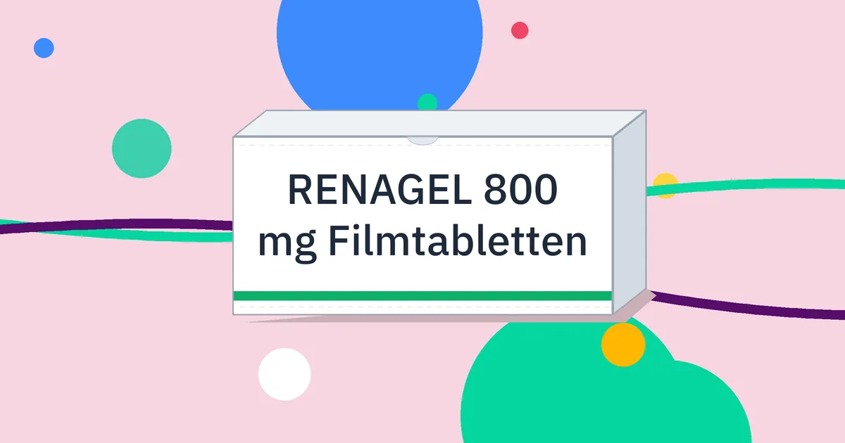 Symbolbild: Packung mit der Aufschrift RENAGEL 800 mg Filmtabletten (PZN 18296219) – Verfügbarkeit und Bezug in Apotheken in Frankfurt am Main