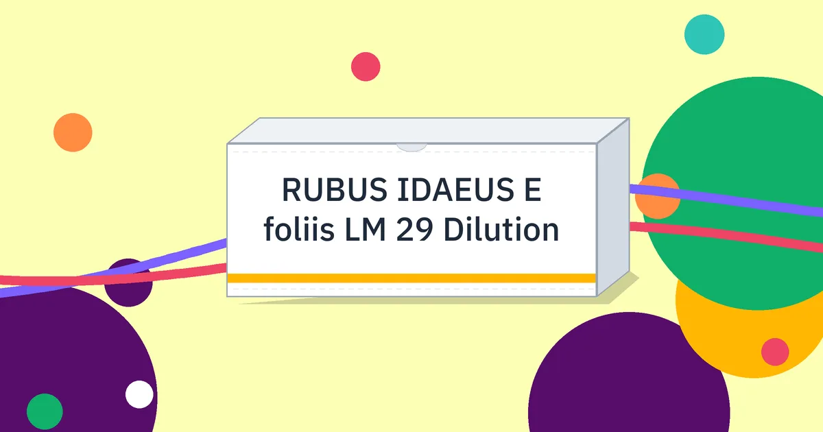 Symbolbild: Packung mit der Aufschrift RUBUS IDAEUS E foliis LM 29 Dilution (PZN 13682030) – Verfügbarkeit und Bezug in Apotheken in Frankfurt am Main