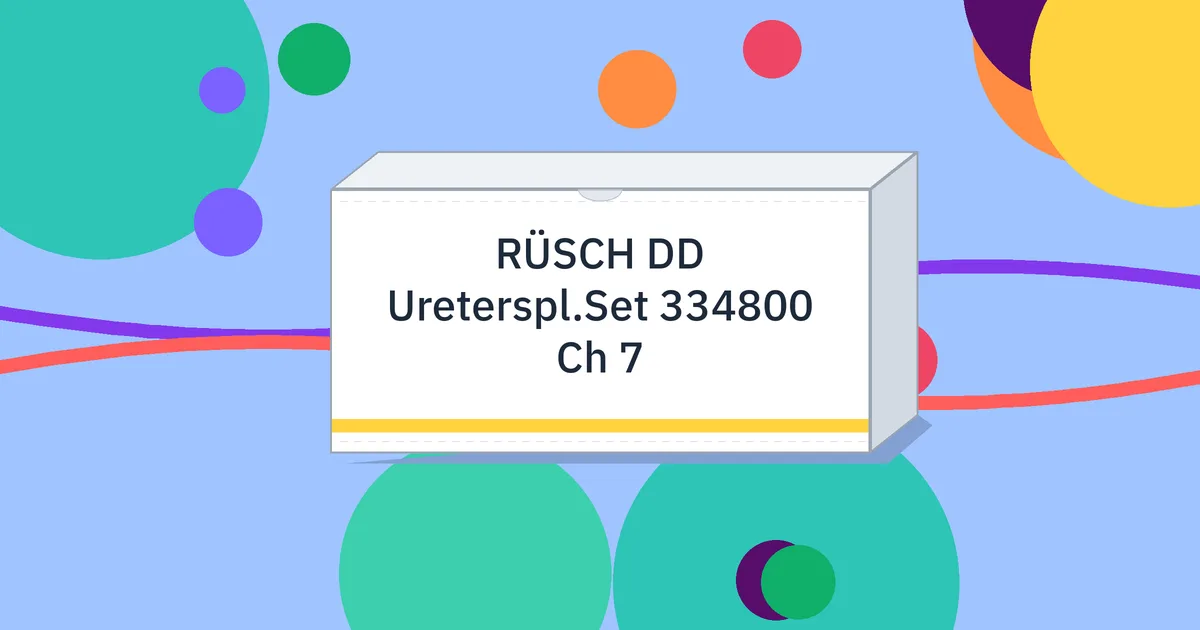Symbolbild: Packung mit der Aufschrift RÜSCH DD Ureterspl.Set 334800 Ch 7 (PZN 04249699) – Verfügbarkeit und Bezug in Apotheken in Frankfurt am Main