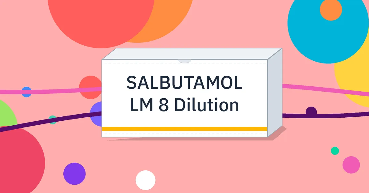 Symbolbild: Packung mit der Aufschrift SALBUTAMOL LM 8 Dilution (PZN 13177131) – Verfügbarkeit und Bezug in Apotheken in Frankfurt am Main
