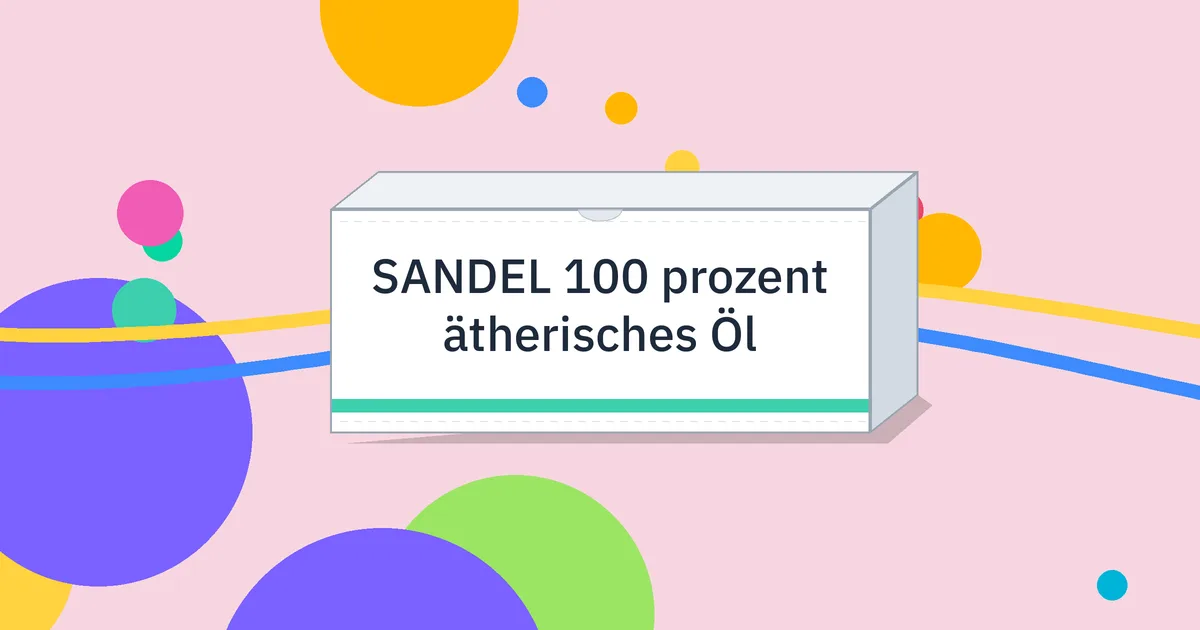 Symbolbild: Packung mit der Aufschrift SANDEL 100 prozent ätherisches Öl (PZN 07204970) – Verfügbarkeit und Bezug in Apotheken in Frankfurt am Main