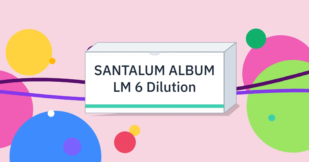 Symbolbild: Packung mit der Aufschrift SANTALUM ALBUM LM 6 Dilution (PZN 13684230) – Verfügbarkeit und Bezug in Apotheken in Frankfurt am Main