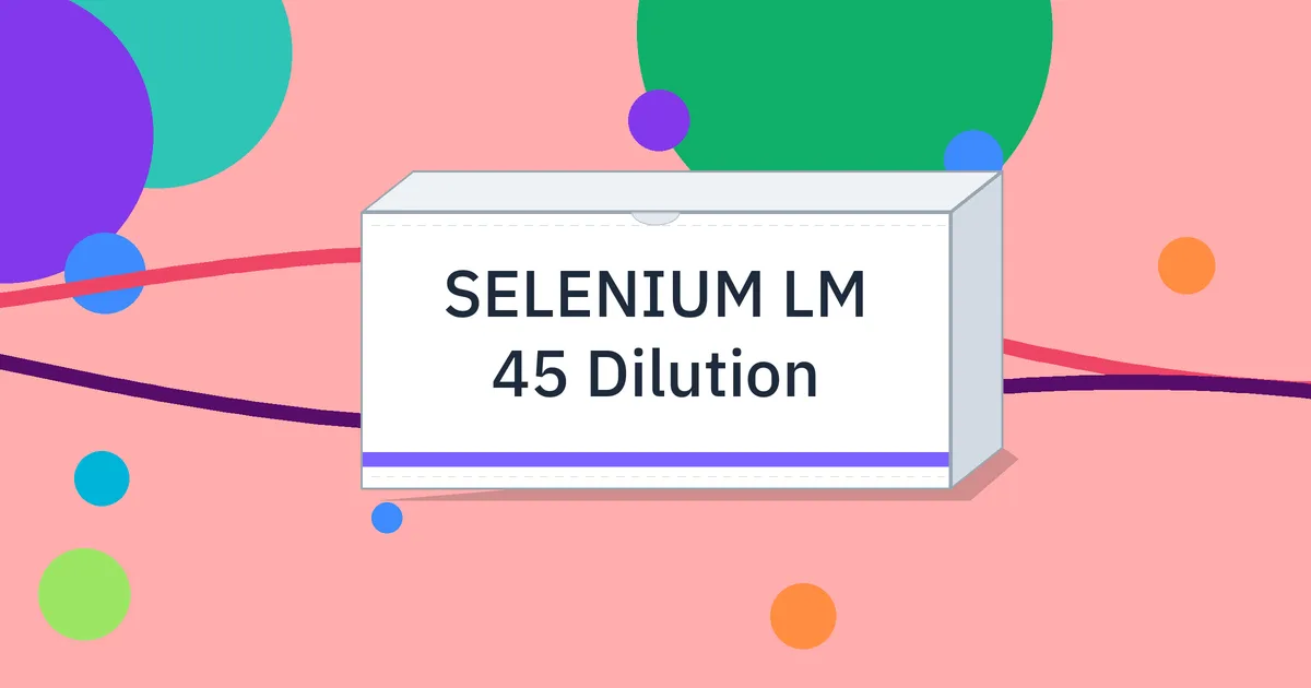 Symbolbild: Packung mit der Aufschrift SELENIUM LM 45 Dilution (PZN 13185981) – Verfügbarkeit und Bezug in Apotheken in Frankfurt am Main