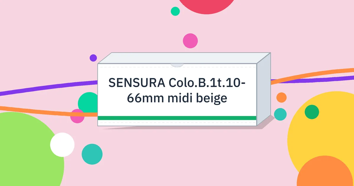 Symbolbild: Packung mit der Aufschrift SENSURA Colo.B.1t.10-66mm midi beige (PZN 02886545) – Verfügbarkeit und Bezug in Apotheken in Frankfurt am Main