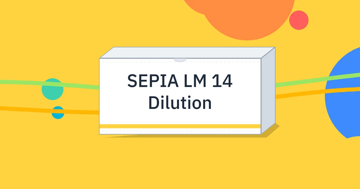 Symbolbild: Packung mit der Aufschrift SEPIA LM 14 Dilution (PZN 13188519) – Verfügbarkeit und Bezug in Apotheken in Frankfurt am Main