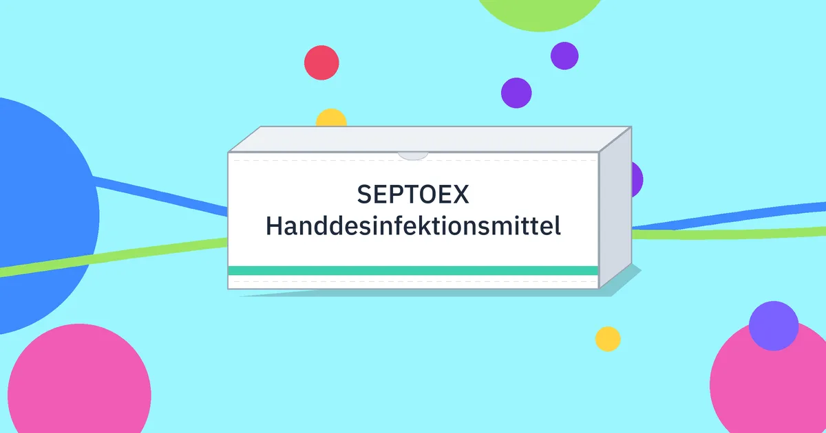 Symbolbild: Packung mit der Aufschrift SEPTOEX Handdesinfektionsmittel (PZN 16688085) – Verfügbarkeit und Bezug in Apotheken in Frankfurt am Main