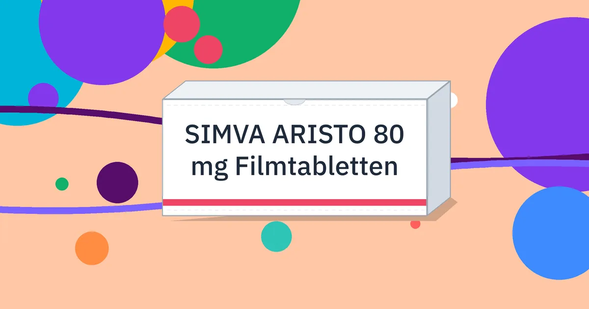 Symbolbild: Packung mit der Aufschrift SIMVA ARISTO 80 mg Filmtabletten (PZN 10100234) – Verfügbarkeit und Bezug in Apotheken in Frankfurt am Main