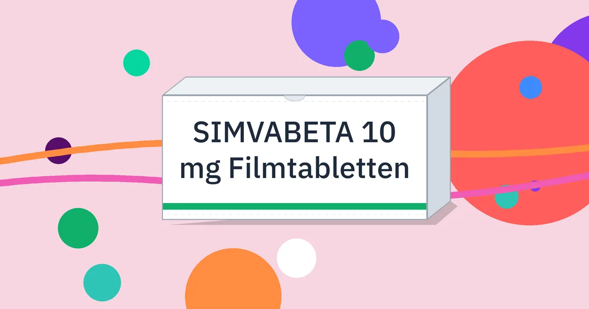 Symbolbild: Packung mit der Aufschrift SIMVABETA 10 mg Filmtabletten (PZN 03241106) – Verfügbarkeit und Bezug in Apotheken in Frankfurt am Main