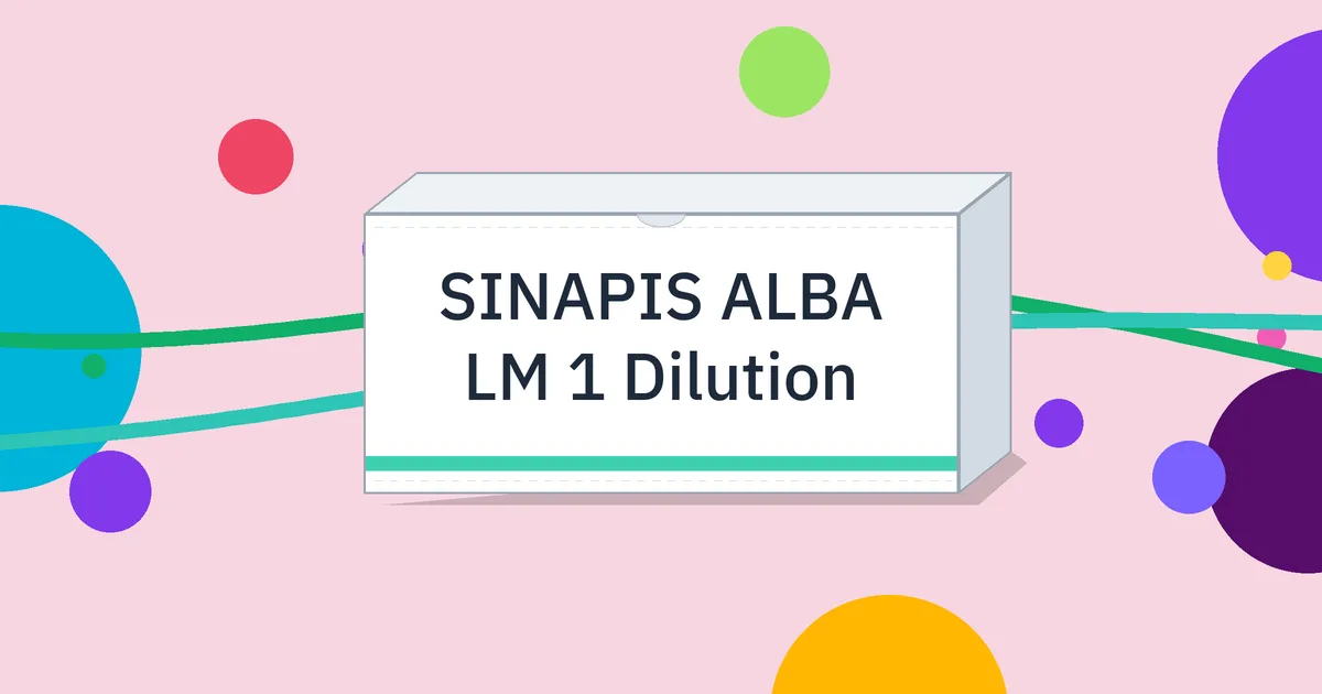 Symbolbild: Packung mit der Aufschrift SINAPIS ALBA LM 1 Dilution (PZN 13190479) – Verfügbarkeit und Bezug in Apotheken in Frankfurt am Main