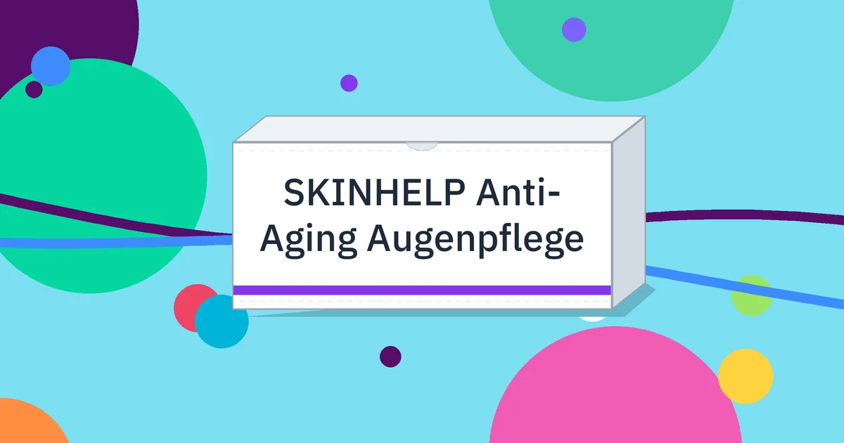 Symbolbild: Packung mit der Aufschrift SKINHELP Anti-Aging Augenpflege (PZN 10203684) – Verfügbarkeit und Bezug in Apotheken in Frankfurt am Main