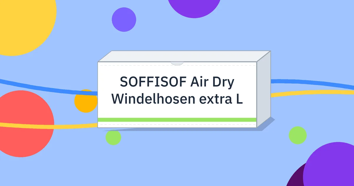 Symbolbild: Packung mit der Aufschrift SOFFISOF Air Dry Windelhosen extra L (PZN 12566215) – Verfügbarkeit und Bezug in Apotheken in Frankfurt am Main