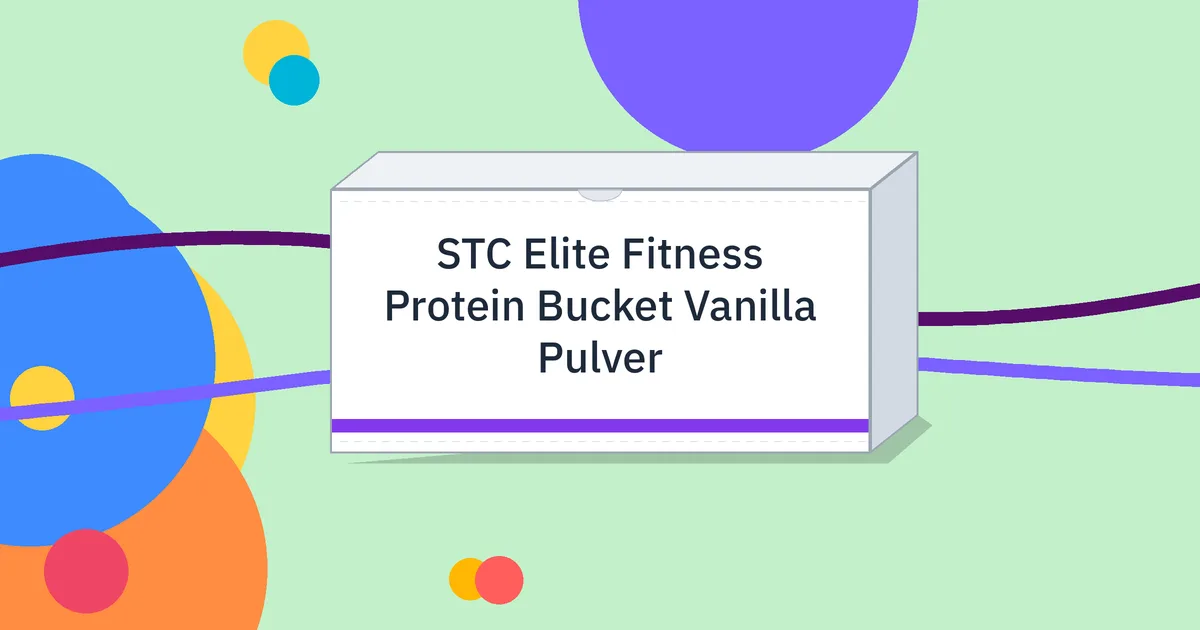 Symbolbild: Packung mit der Aufschrift STC Elite Fitness Protein Bucket Vanilla Pulver (PZN 15392075) – Verfügbarkeit und Bezug in Apotheken in Frankfurt am Main