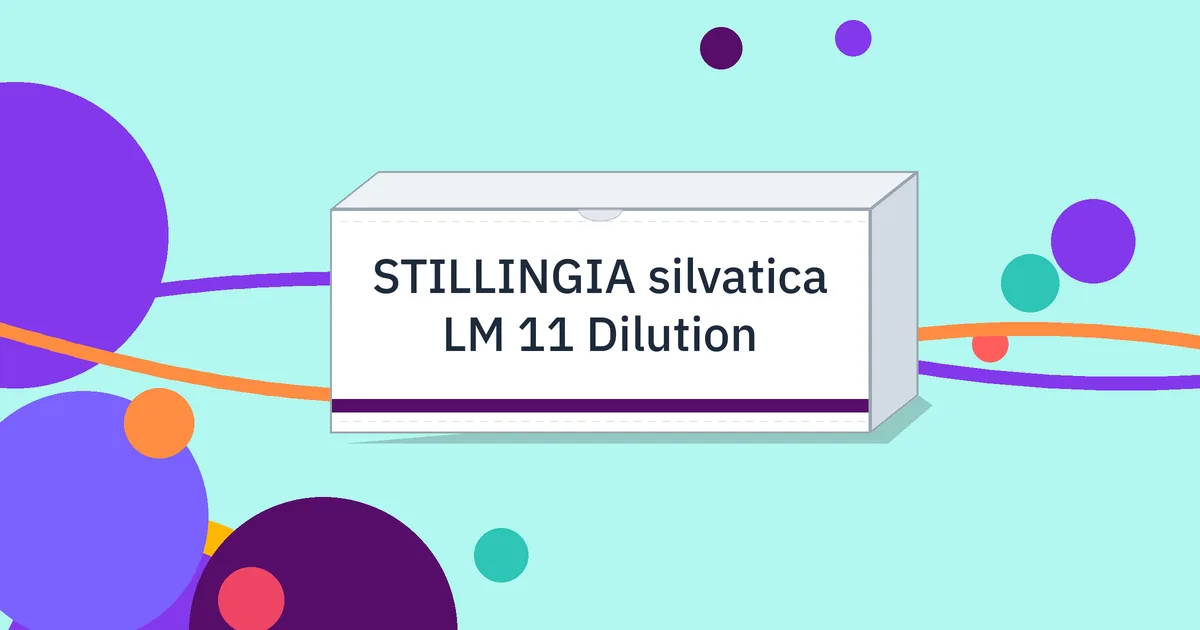 Symbolbild: Packung mit der Aufschrift STILLINGIA silvatica LM 11 Dilution (PZN 13201378) – Verfügbarkeit und Bezug in Apotheken in Frankfurt am Main