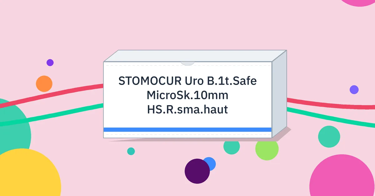 Symbolbild: Packung mit der Aufschrift STOMOCUR Uro B.1t.Safe MicroSk.10mm HS.R.sma.haut (PZN 13866971) – Verfügbarkeit und Bezug in Apotheken in Frankfurt am Main