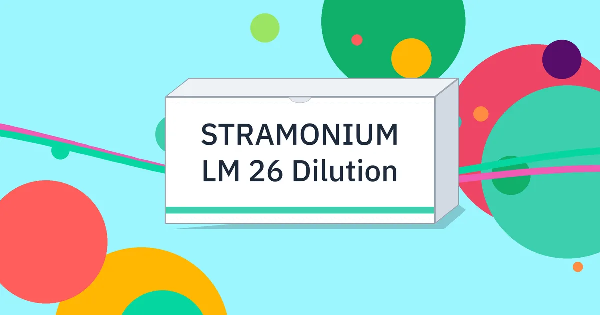 Symbolbild: Packung mit der Aufschrift STRAMONIUM LM 26 Dilution (PZN 13201987) – Verfügbarkeit und Bezug in Apotheken in Frankfurt am Main