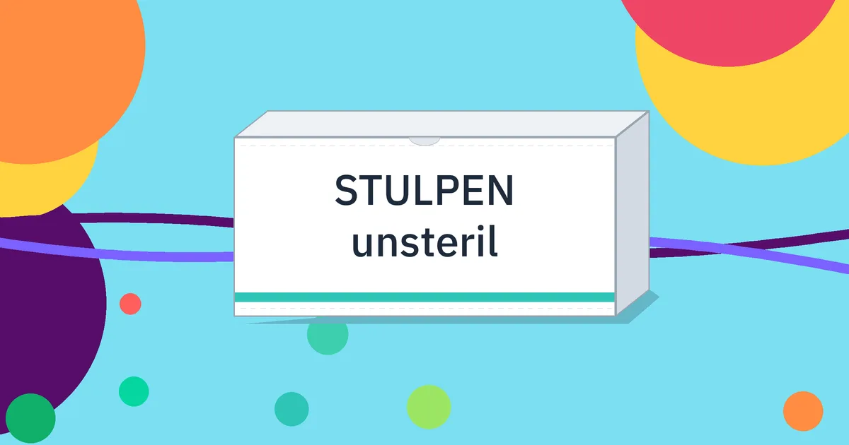 Symbolbild: Packung mit der Aufschrift STULPEN unsteril (PZN 08848445) – Verfügbarkeit und Bezug in Apotheken in Frankfurt am Main