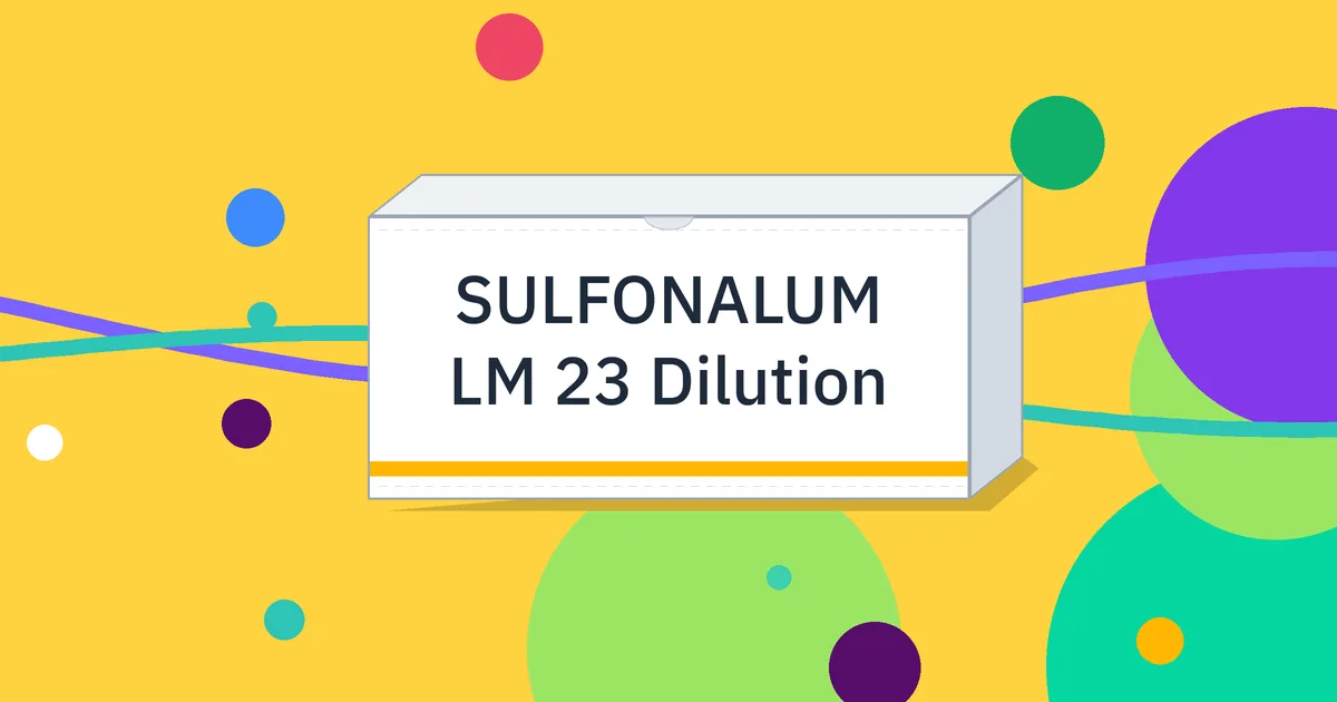 Symbolbild: Packung mit der Aufschrift SULFONALUM LM 23 Dilution (PZN 13209664) – Verfügbarkeit und Bezug in Apotheken in Frankfurt am Main