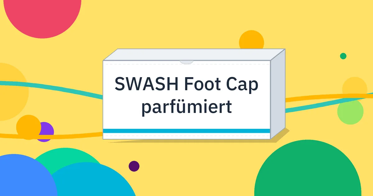 Symbolbild: Packung mit der Aufschrift SWASH Foot Cap parfümiert (PZN 19301922) – Verfügbarkeit und Bezug in Apotheken in Frankfurt am Main
