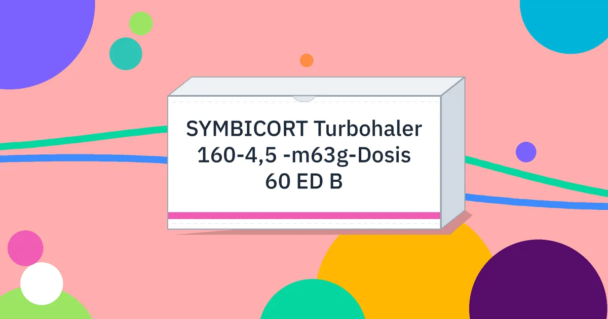 Symbolbild: Packung mit der Aufschrift SYMBICORT Turbohaler 160-4,5 -m63g-Dosis 60 ED B (PZN 07771137) – Verfügbarkeit und Bezug in Apotheken in Frankfurt am Main