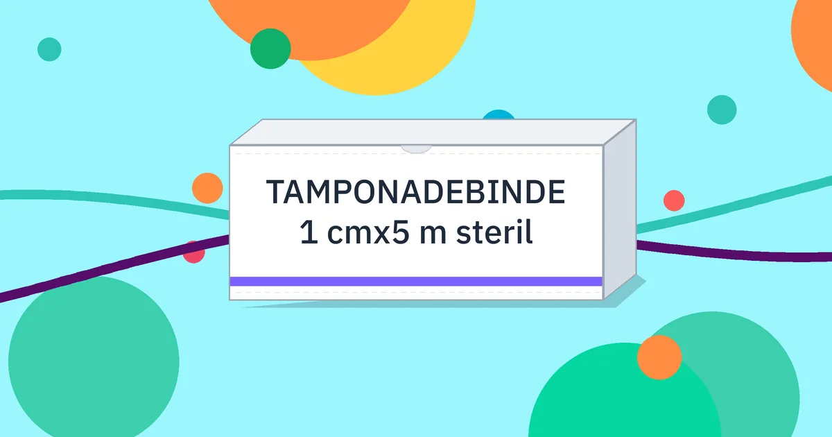 Symbolbild: Packung mit der Aufschrift TAMPONADEBINDE 1 cmx5 m steril (PZN 01720920) – Verfügbarkeit und Bezug in Apotheken in Frankfurt am Main
