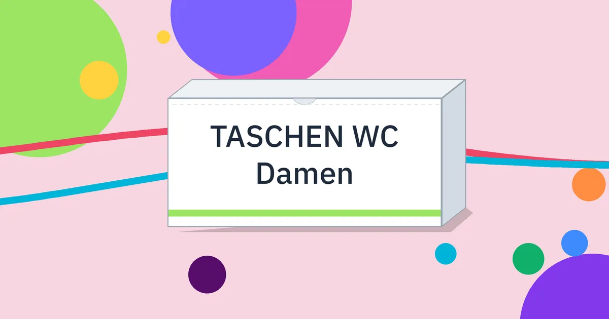 Symbolbild: Packung mit der Aufschrift TASCHEN WC Damen (PZN 01633463) – Verfügbarkeit und Bezug in Apotheken in Frankfurt am Main