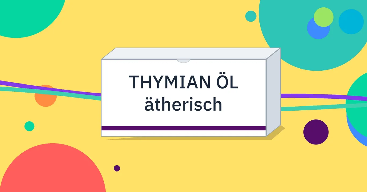 Symbolbild: Packung mit der Aufschrift THYMIAN ÖL ätherisch (PZN 01252229) – Verfügbarkeit und Bezug in Apotheken in Frankfurt am Main