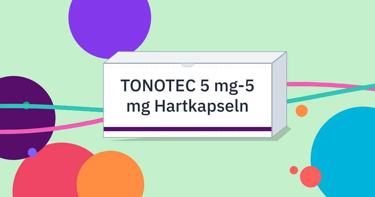 Symbolbild: Packung mit der Aufschrift TONOTEC 5 mg-5 mg Hartkapseln (PZN 13868639) – Verfügbarkeit und Bezug in Apotheken in Frankfurt am Main