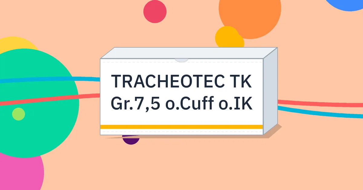 Symbolbild: Packung mit der Aufschrift TRACHEOTEC TK Gr.7,5 o.Cuff o.IK (PZN 02237025) – Verfügbarkeit und Bezug in Apotheken in Frankfurt am Main