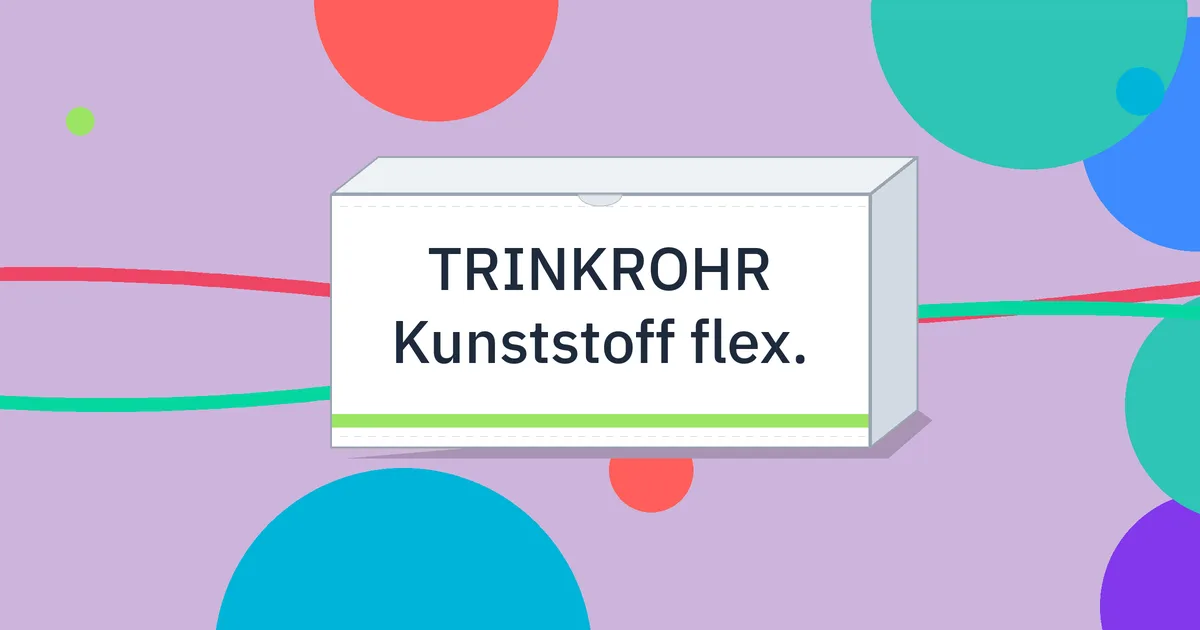 Symbolbild: Packung mit der Aufschrift TRINKROHR Kunststoff flex. (PZN 02445025) – Verfügbarkeit und Bezug in Apotheken in Frankfurt am Main