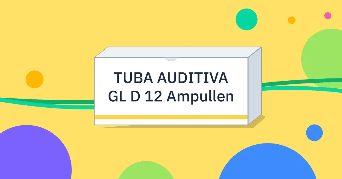 Symbolbild: Packung mit der Aufschrift TUBA AUDITIVA GL D 12 Ampullen (PZN 03354158) – Verfügbarkeit und Bezug in Apotheken in Frankfurt am Main