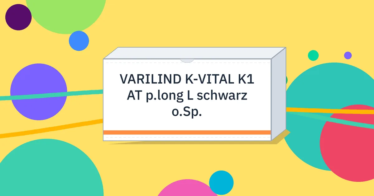 Symbolbild: Packung mit der Aufschrift VARILIND K-VITAL K1 AT p.long L schwarz o.Sp. (PZN 20560675) – Verfügbarkeit und Bezug in Apotheken in Frankfurt am Main