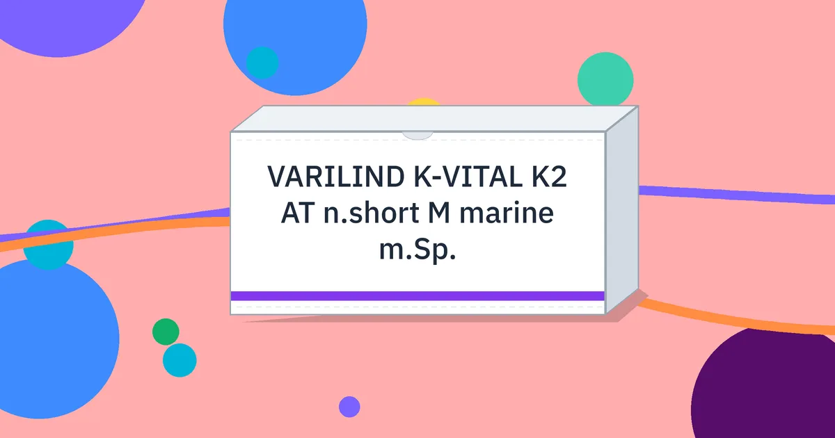 Symbolbild: Packung mit der Aufschrift VARILIND K-VITAL K2 AT n.short M marine m.Sp. (PZN 20561491) – Verfügbarkeit und Bezug in Apotheken in Frankfurt am Main