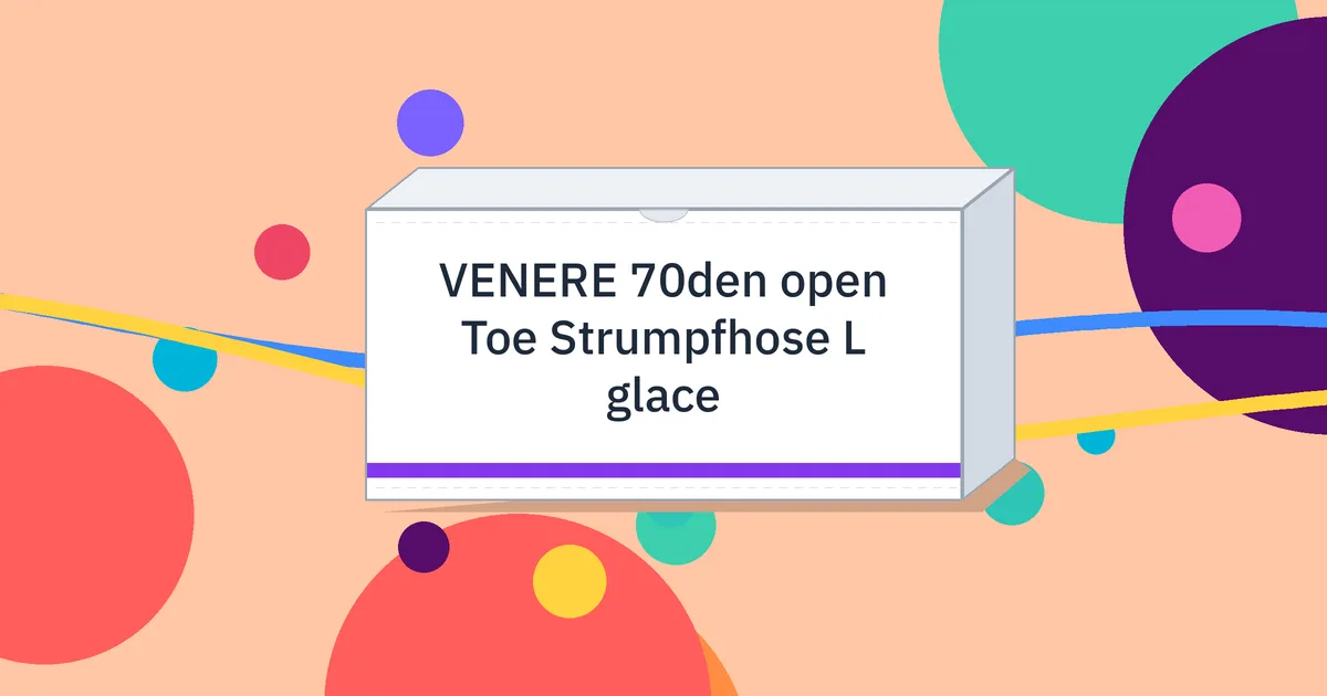 Symbolbild: Packung mit der Aufschrift VENERE 70den open Toe Strumpfhose L glace (PZN 16174400) – Verfügbarkeit und Bezug in Apotheken in Frankfurt am Main