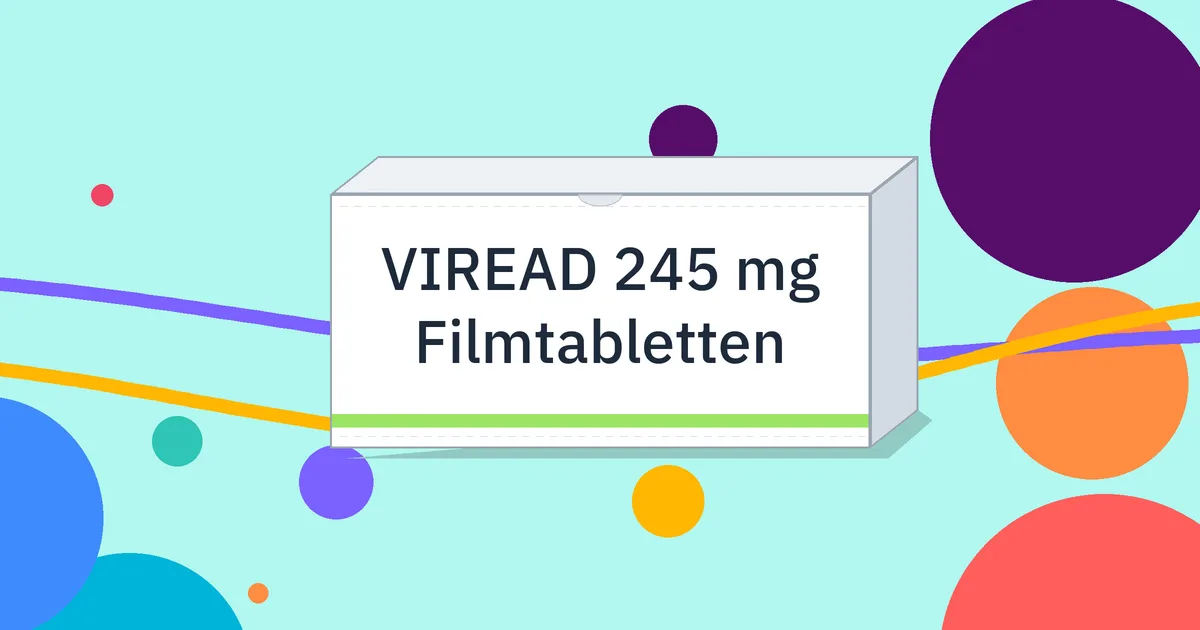 Symbolbild: Packung mit der Aufschrift VIREAD 245 mg Filmtabletten (PZN 16008966) – Verfügbarkeit und Bezug in Apotheken in Frankfurt am Main