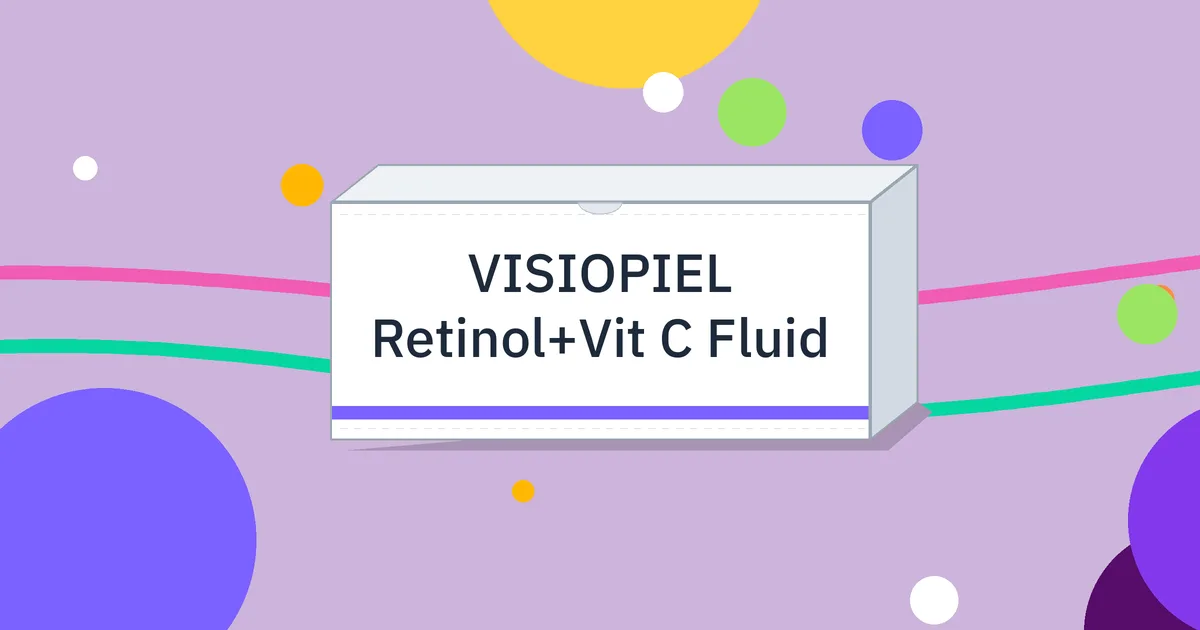 Symbolbild: Packung mit der Aufschrift VISIOPIEL Retinol+Vit C Fluid (PZN 17490942) – Verfügbarkeit und Bezug in Apotheken in Frankfurt am Main