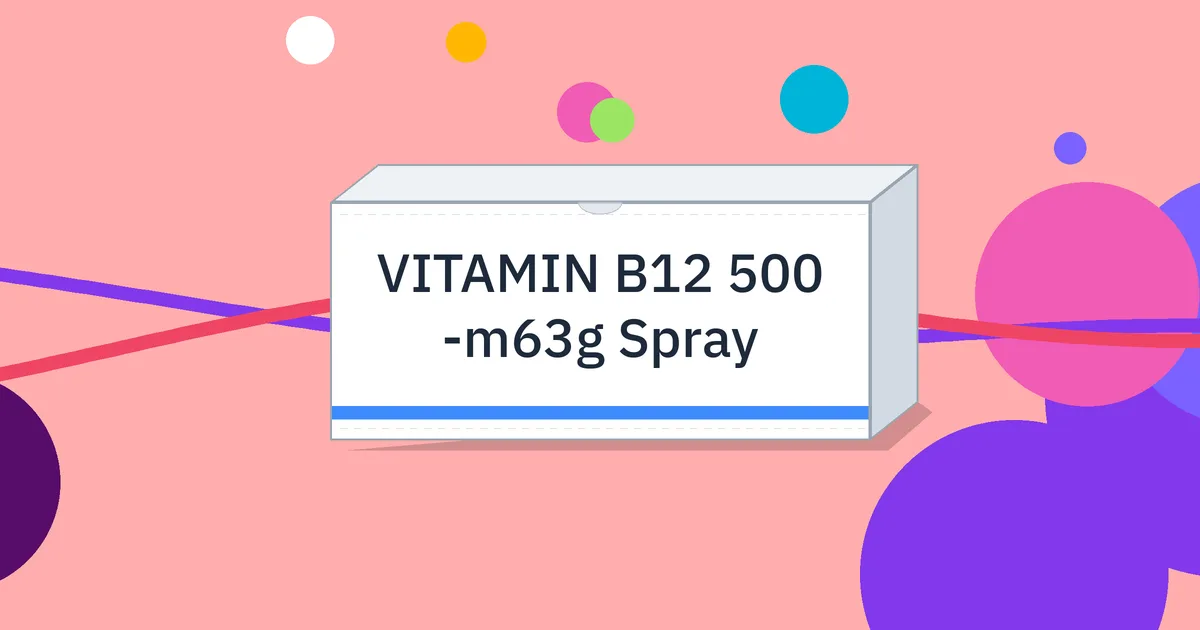 Symbolbild: Packung mit der Aufschrift VITAMIN B12 500 -m63g Spray (PZN 13624044) – Verfügbarkeit und Bezug in Apotheken in Frankfurt am Main