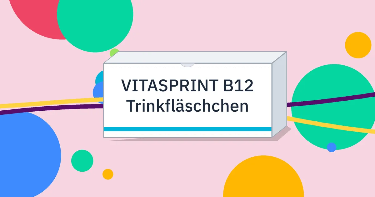Symbolbild: Packung mit der Aufschrift VITASPRINT B12 Trinkfläschchen (PZN 01853561) – Verfügbarkeit und Bezug in Apotheken in Frankfurt am Main