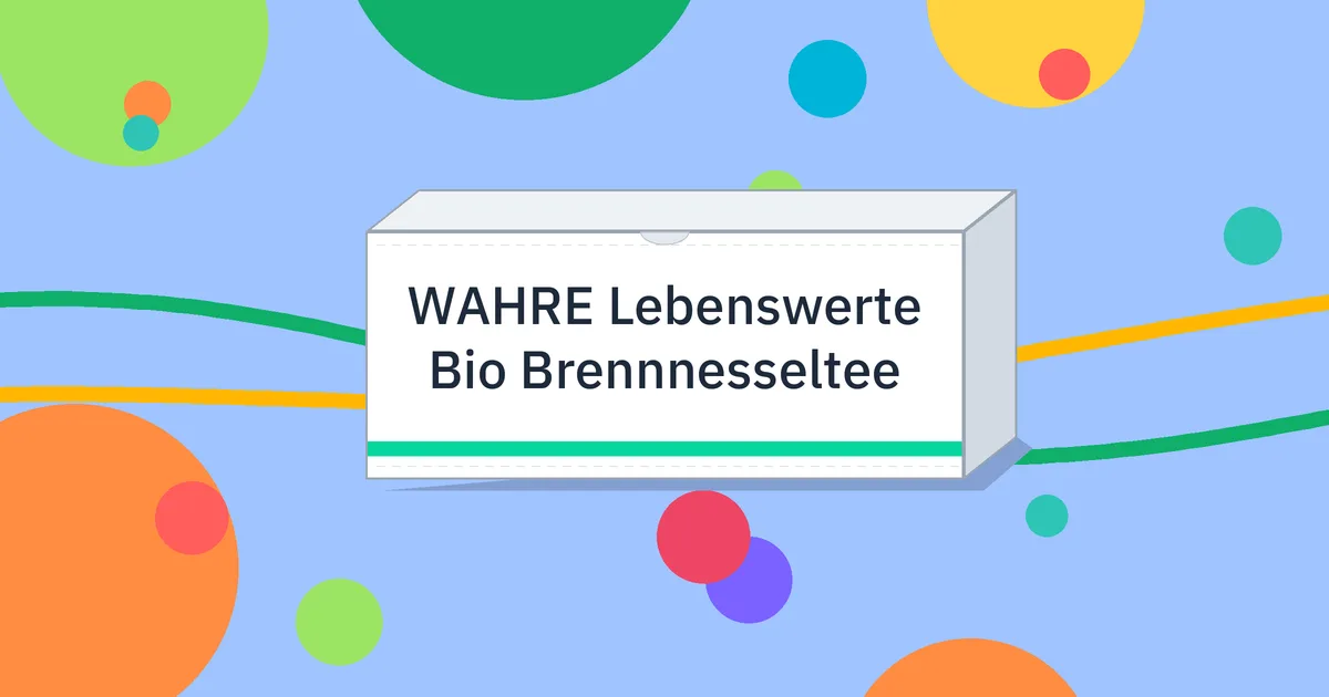 Symbolbild: Packung mit der Aufschrift WAHRE Lebenswerte Bio Brennnesseltee (PZN 20646690) – Verfügbarkeit und Bezug in Apotheken in Frankfurt am Main