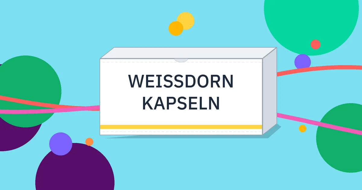 Symbolbild: Packung mit der Aufschrift WEISSDORN KAPSELN (PZN 18459058) – Verfügbarkeit und Bezug in Apotheken in Frankfurt am Main