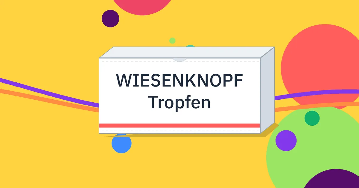 Symbolbild: Packung mit der Aufschrift WIESENKNOPF Tropfen (PZN 12495805) – Verfügbarkeit und Bezug in Apotheken in Frankfurt am Main