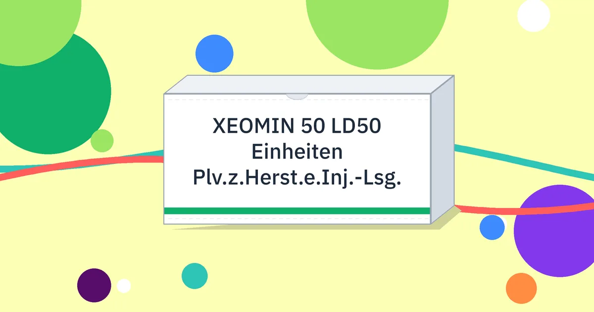 Symbolbild: Packung mit der Aufschrift XEOMIN 50 LD50 Einheiten Plv.z.Herst.e.Inj.-Lsg. (PZN 19497902) – Verfügbarkeit und Bezug in Apotheken in Frankfurt am Main