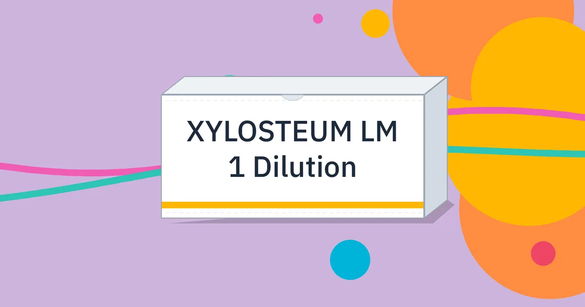 Symbolbild: Packung mit der Aufschrift XYLOSTEUM LM 1 Dilution (PZN 13283910) – Verfügbarkeit und Bezug in Apotheken in Frankfurt am Main