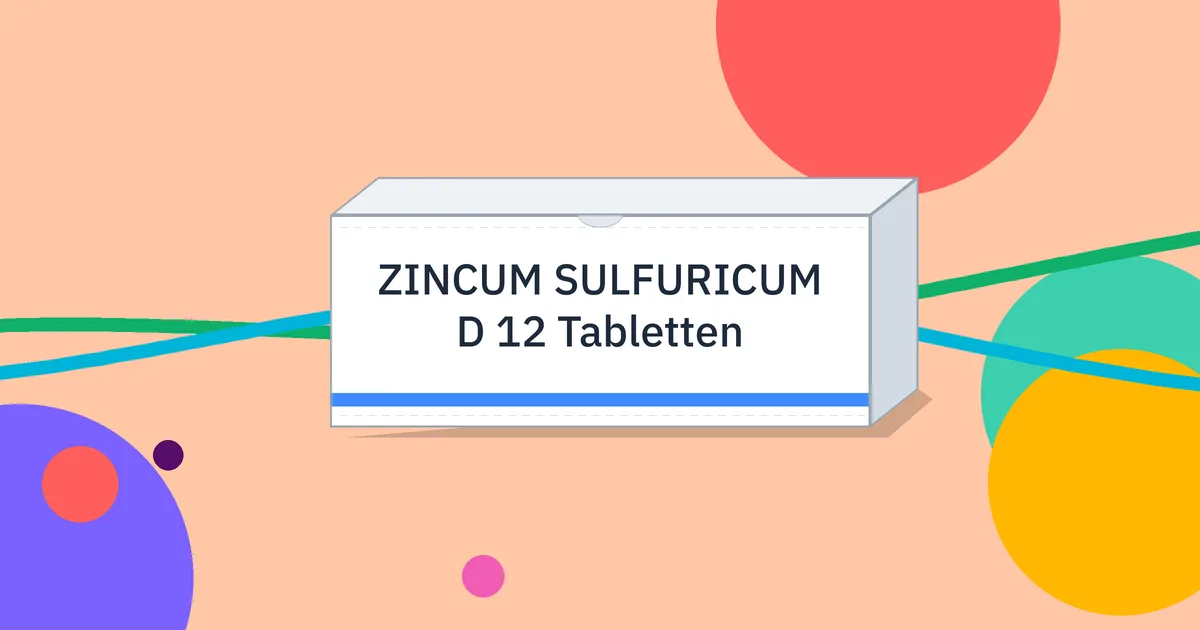 Symbolbild: Packung mit der Aufschrift ZINCUM SULFURICUM D 12 Tabletten (PZN 00547106) – Verfügbarkeit und Bezug in Apotheken in Frankfurt am Main