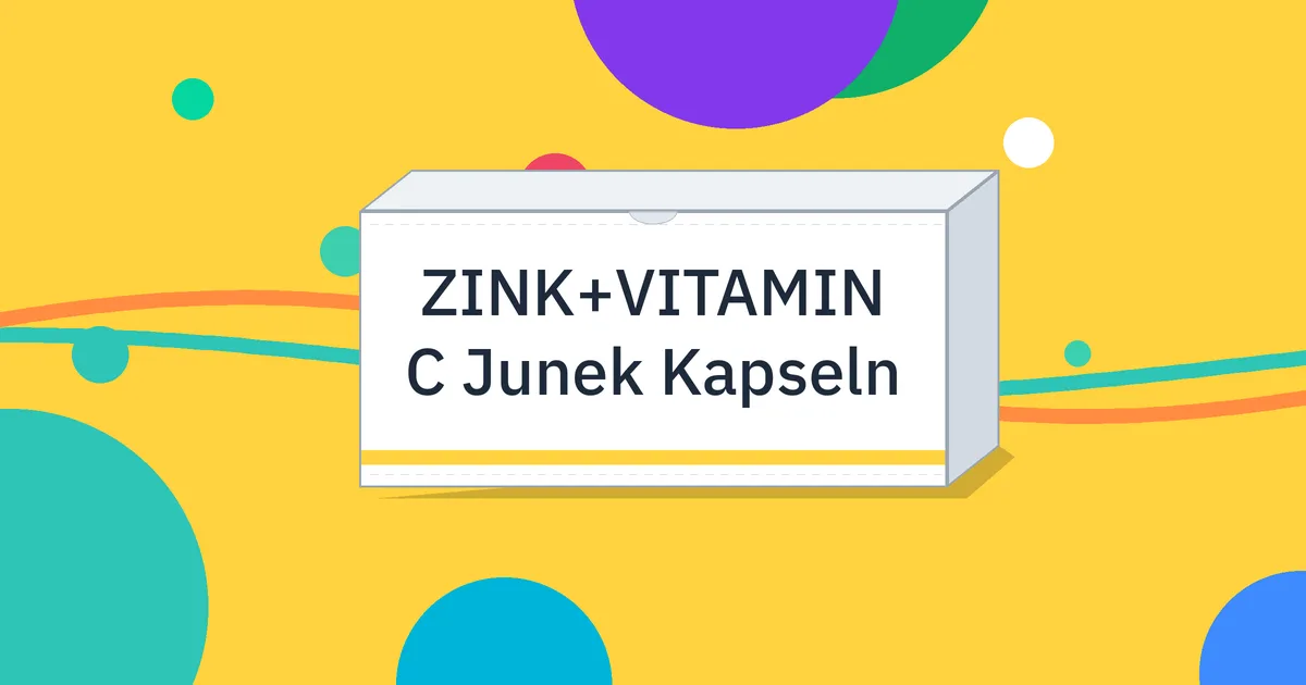 Symbolbild: Packung mit der Aufschrift ZINK+VITAMIN C Junek Kapseln (PZN 10053500) – Verfügbarkeit und Bezug in Apotheken in Frankfurt am Main