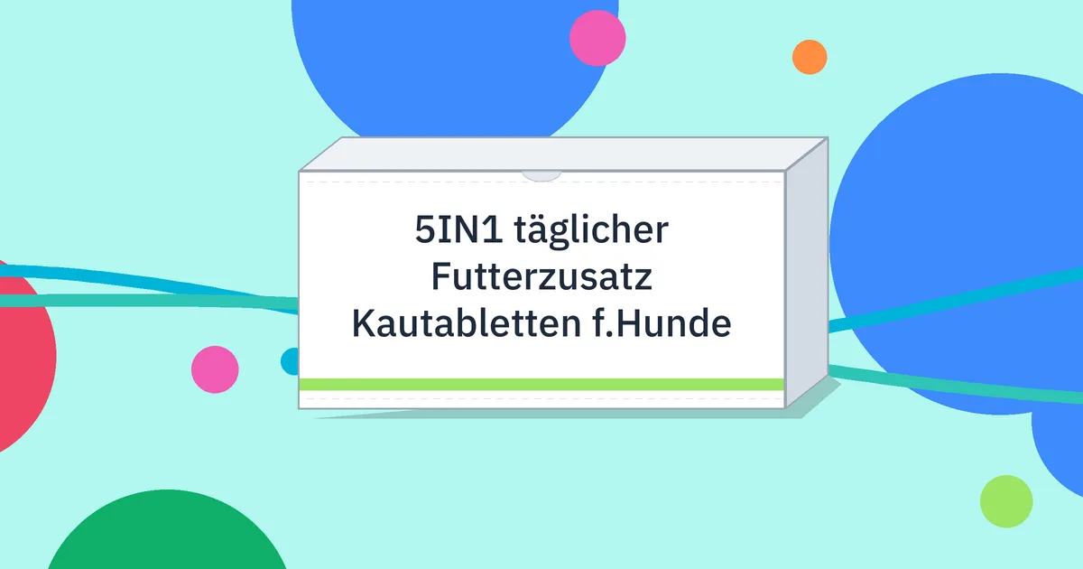 Symbolbild: Packung mit der Aufschrift 5IN1 täglicher Futterzusatz Kautabletten f.Hunde (PZN 17835074) – Verfügbarkeit und Bezug in Apotheken in Frankfurt am Main