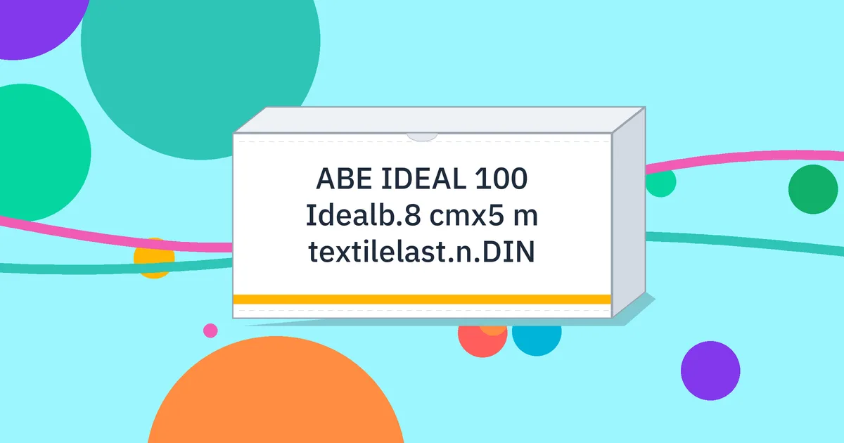 Symbolbild: Packung mit der Aufschrift ABE IDEAL 100 Idealb.8 cmx5 m textilelast.n.DIN (PZN 13903407) – Verfügbarkeit und Bezug in Apotheken in Frankfurt am Main